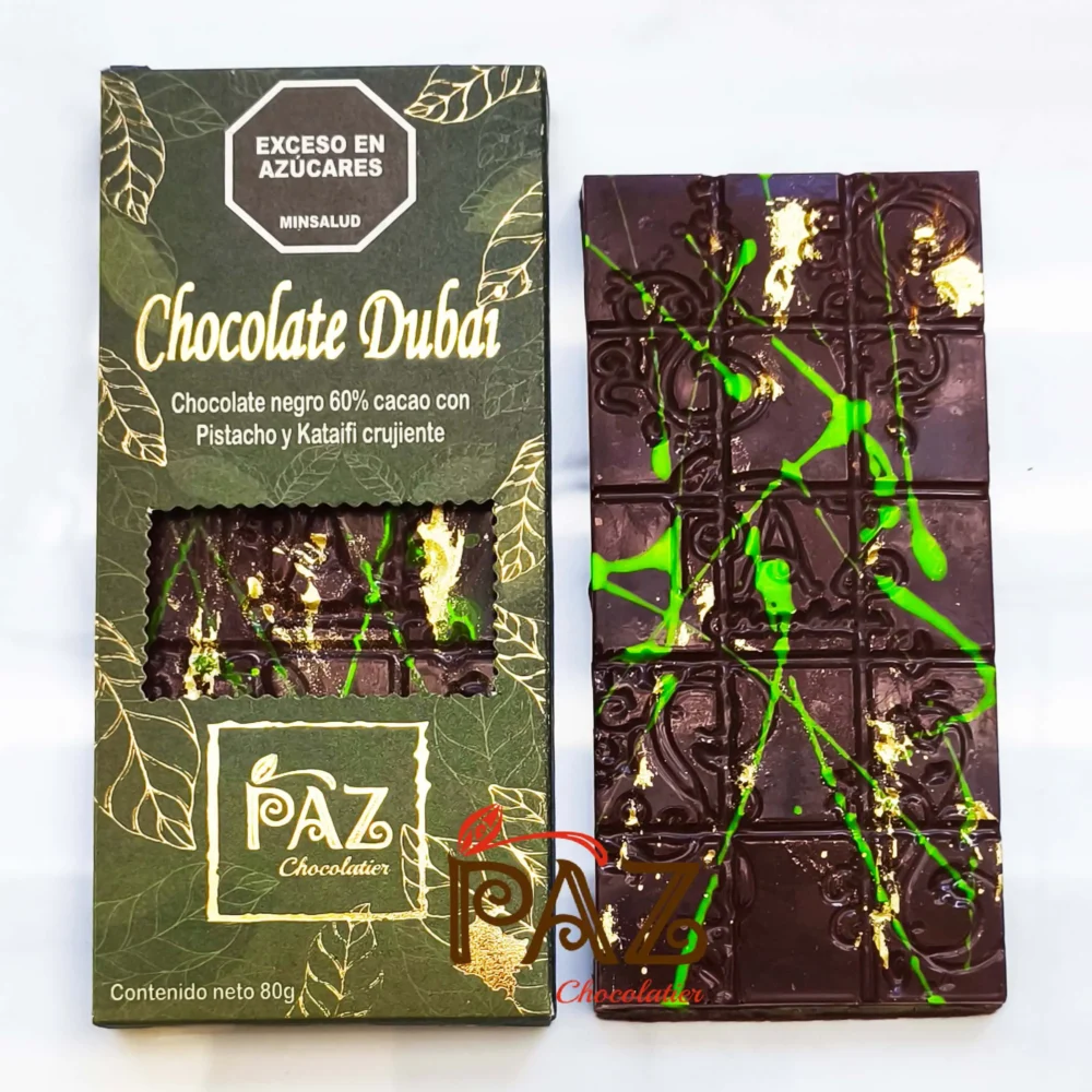 Tableta Dubai 60% Cacao 80g. - Paz Chocolatier